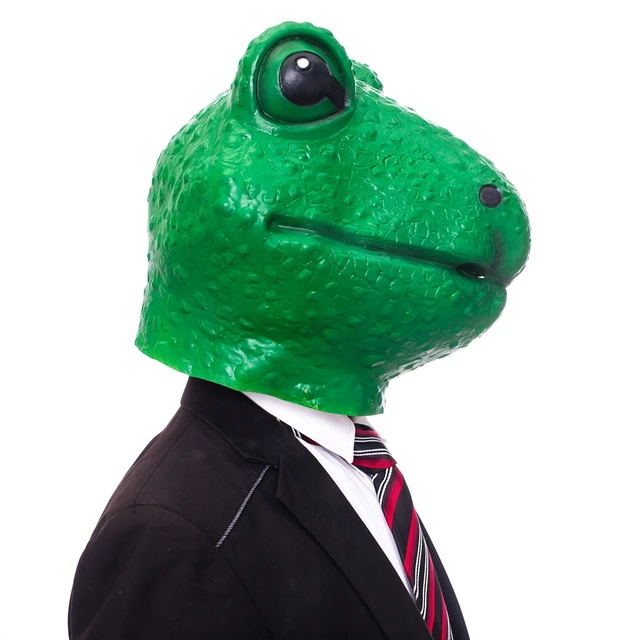Halloween Frog Head Green Cosplay Mask - AllCosplay.com