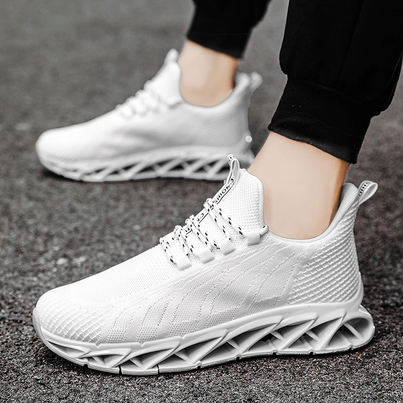 White Men Running Shoes High Quality Blade Sneakers Outdoor Footwear ...