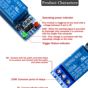 5V 12V 24V Relay Module With Optocoupler Relay Output 1 2 4 6 8 16Way ...