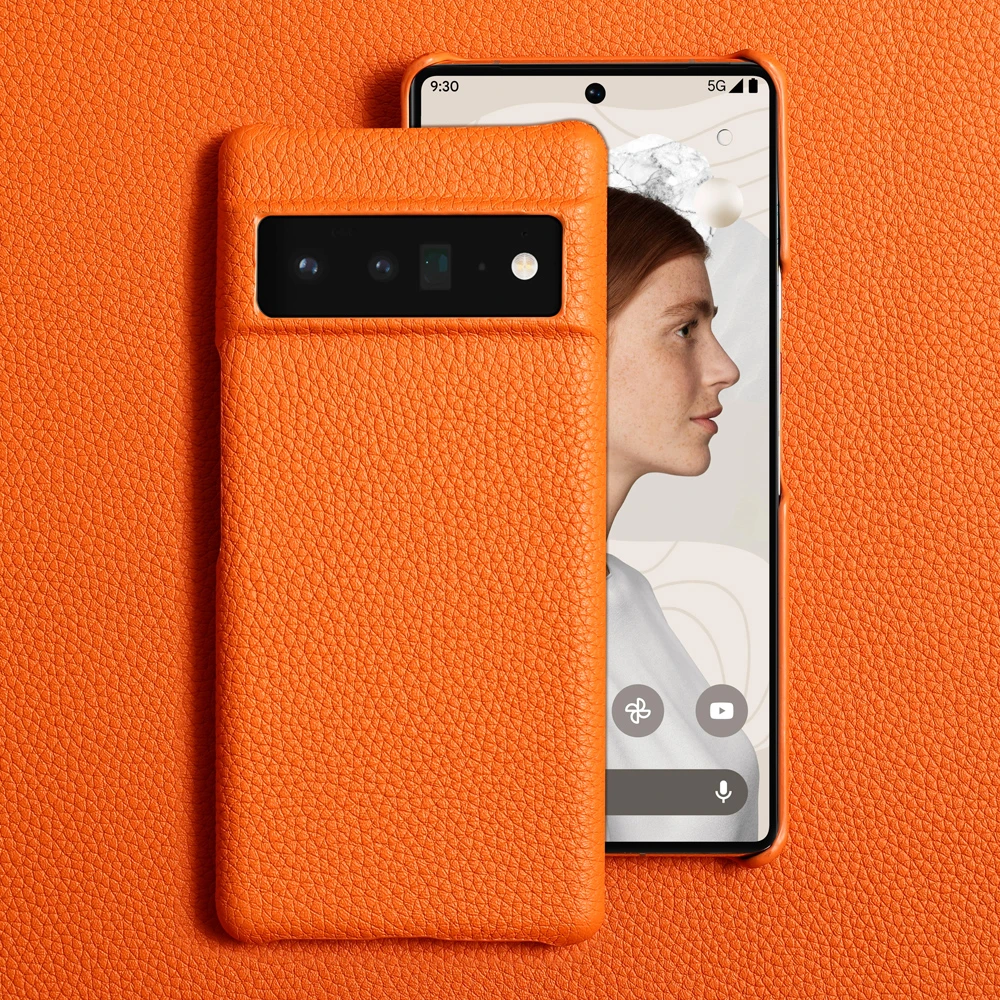 Genuine Cowhide Leather Case For Google Pixel 6 Pro 6a 6 5 5a 5g 4 4a ...