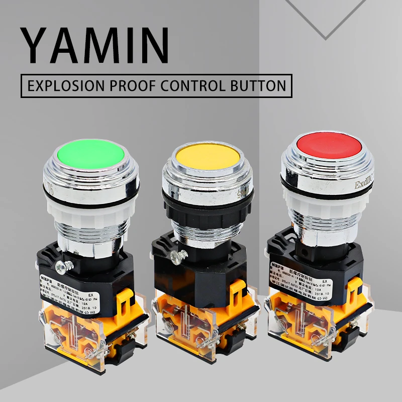 EX Control Push Button Switch Isolation Explosion-proof Metal Reset ...