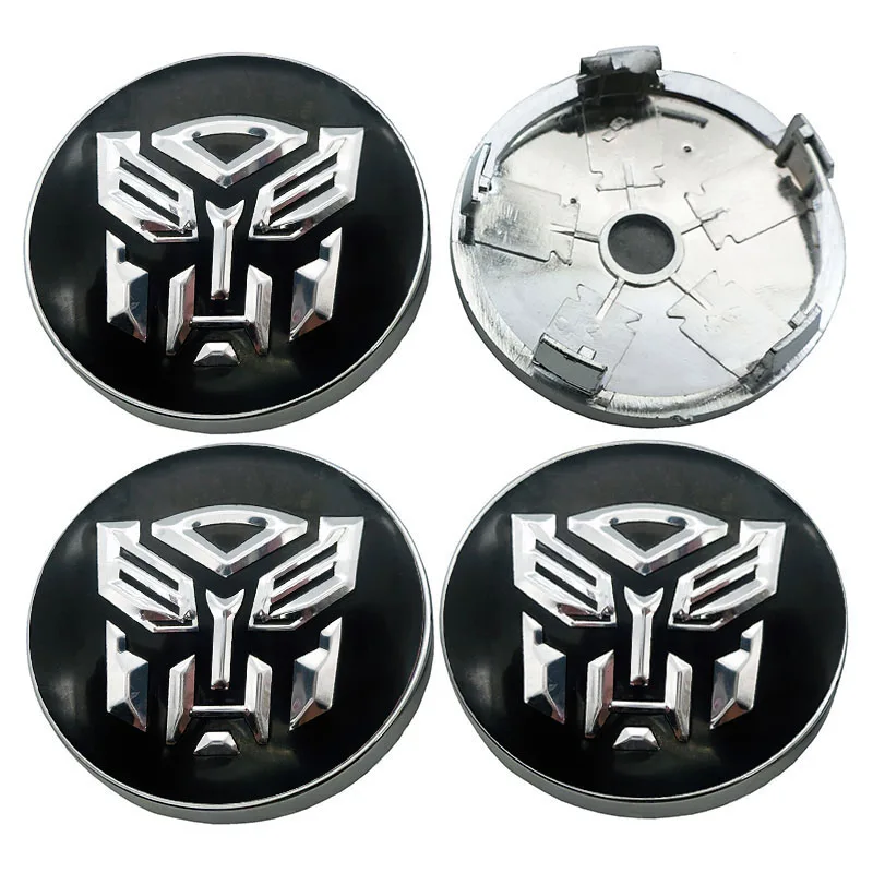 4Pcs 60mm Transformers Autobot Car Wheel Center Hub Cap Badge Sticker ...