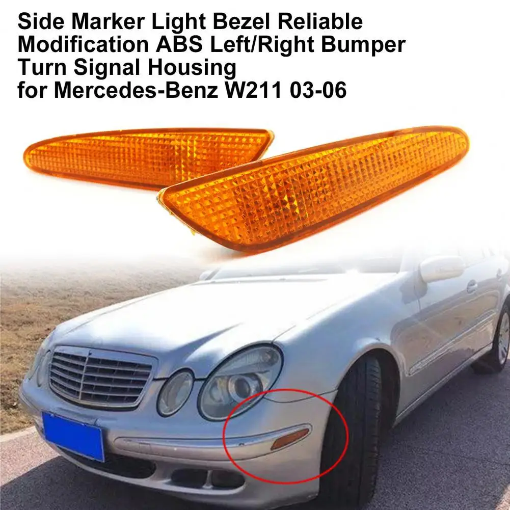 Side-Marker-Light-Bezel-ABS-Left-Right-Bumper-Turn-Signal-Housing-Cover ...