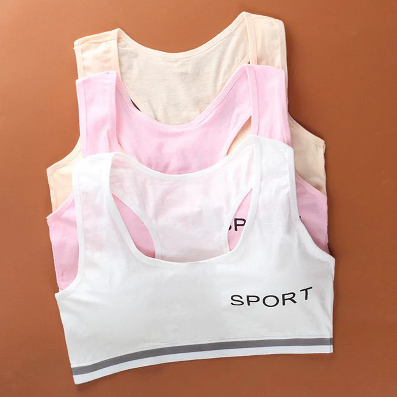 Chica estudiante formación Bra ropa interior de algodón chicas ...