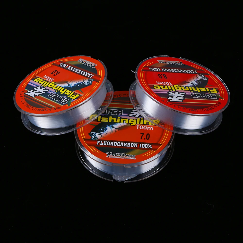 Fil de pêche en Nylon fluorocarbone, Super solide, Transparent ...