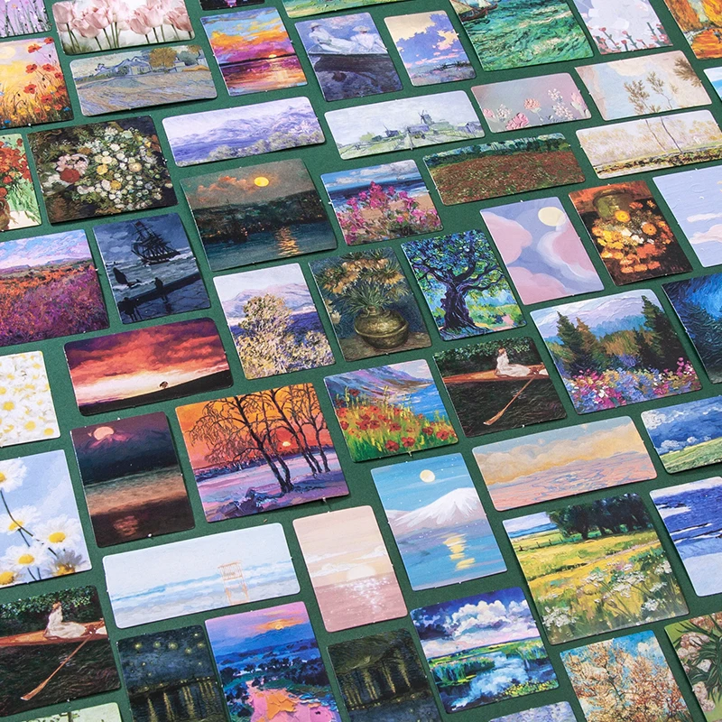45 pcs/pack Retro Scenic Oil Painting Art Gallery Journal Decorative ...