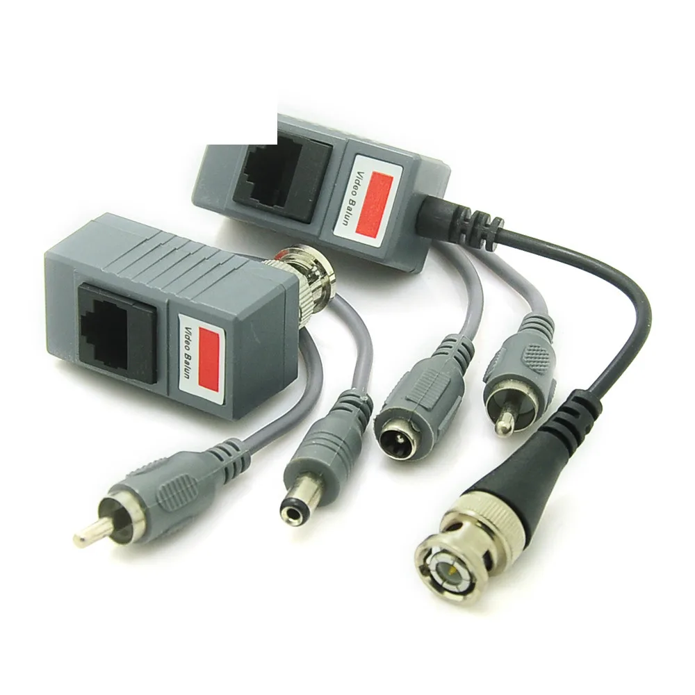Transceptor-CCTV-par-trenzado-RJ45-UTP-Balun-BNC-Audio-Video-DC-Power ...