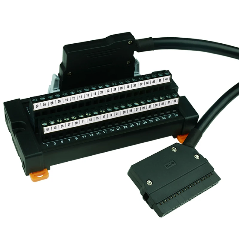 PLC 40P ตัวเชื่อมต่อ MIL ข้อมูลสาย40 Pin Terminal Block PLC การเชื่อม ...