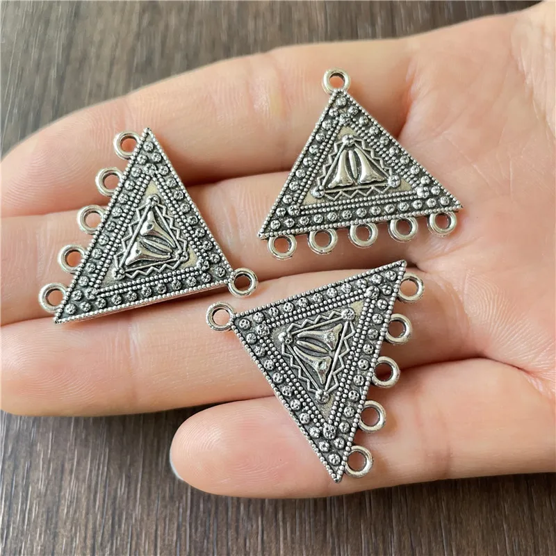 10pcs-alloy-equilateral-triangle-pendant-buckle-DIY-production-necklace ...