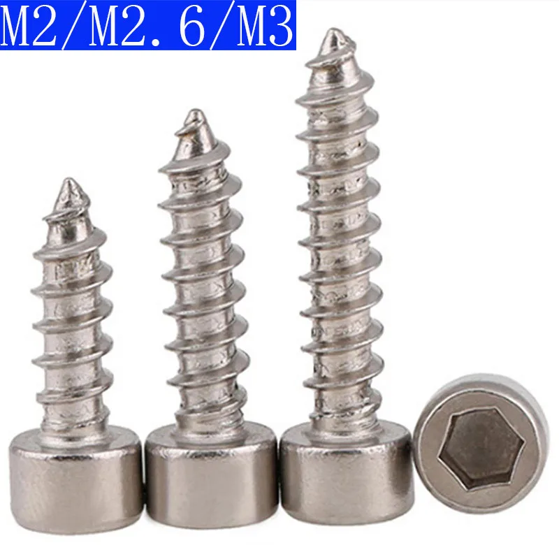 M2-M2-6-M3-304-Stainless-Steel-Allen-Hex-Socket-Cap-Head-Self-Tapping ...