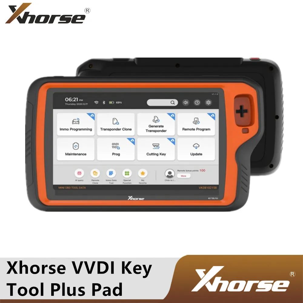 Key Tool Plus Pad Key Programmer Full Configuration CAN Airbag Coding ...