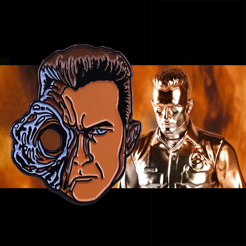 Terminator 2 Enamel Pin Liquid Metal Villain Robert Patrick T-1000 ...