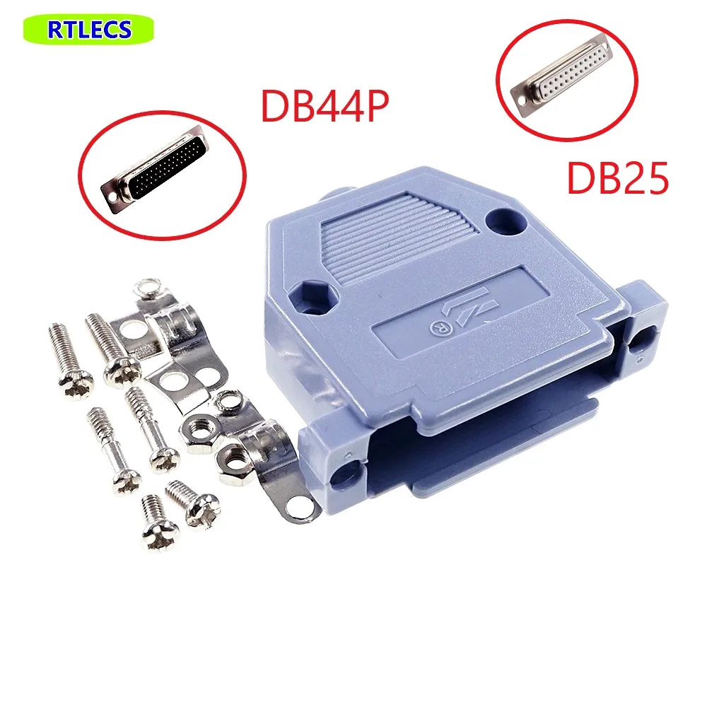 10pcs Plastic D-sub Db25 25 Pin Connector Hood Cover Shells Screws 2 ...