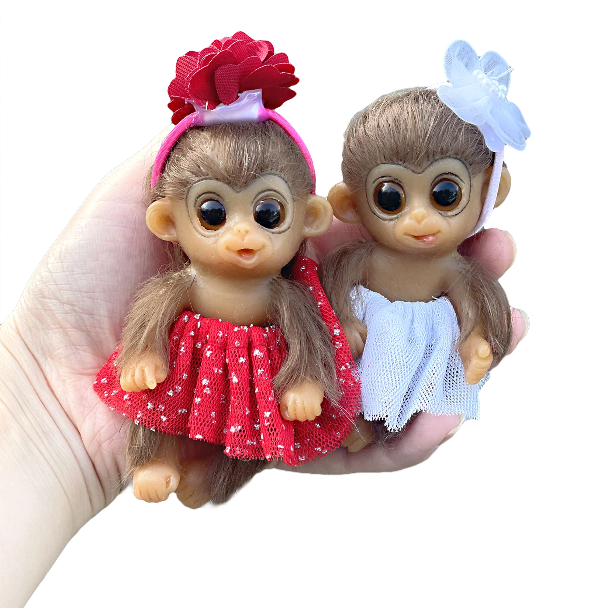 Aww! Otarddolls 11cm Realistic Silicone Monkey Bebe Reborn Baby Doll ...
