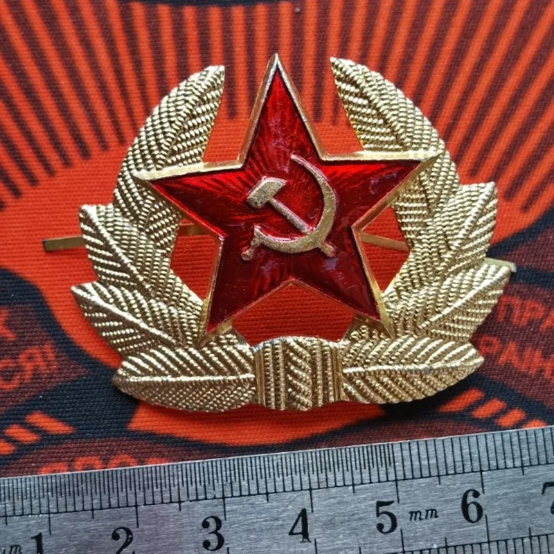 1980th Original CCCP Soviet Union Red Star Wheat Spike Soldier Aluminum ...