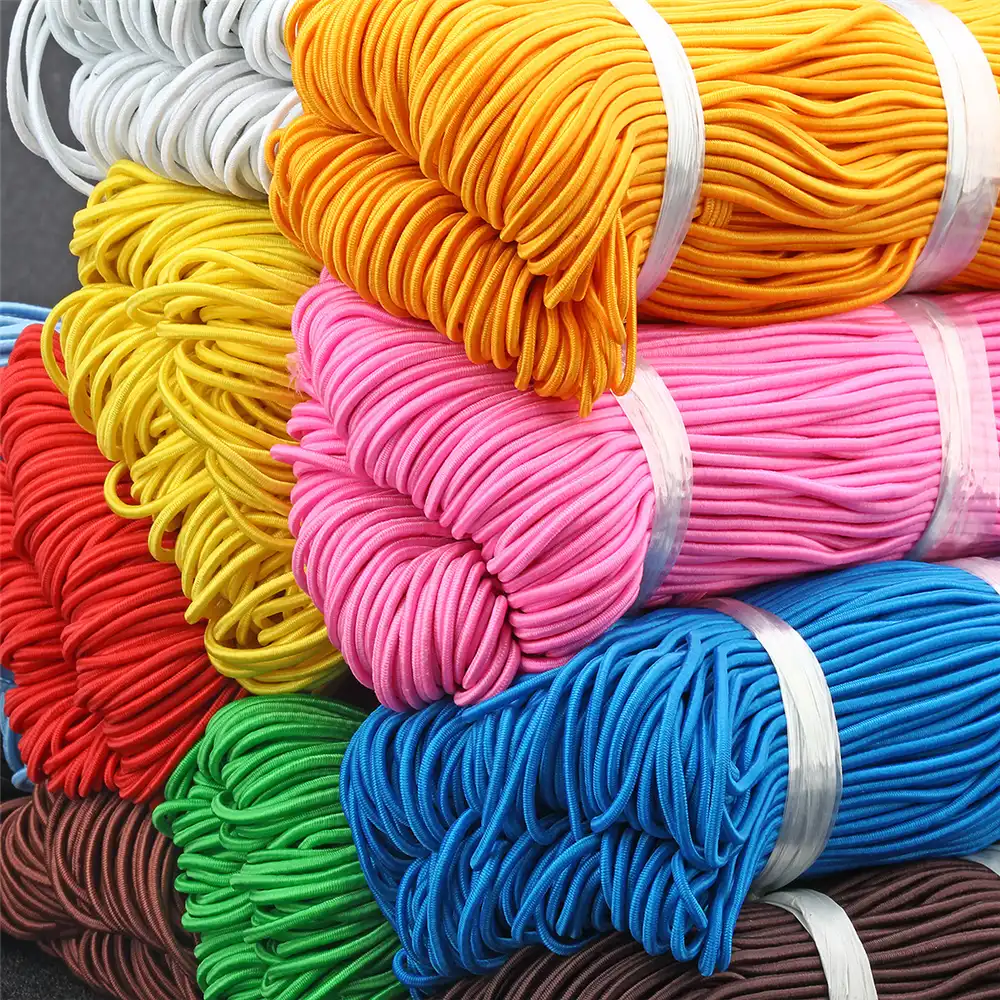 Meetee 43m 2mm Round Elastic Rope Thick Rubber Band DIY Making Outdoor ...