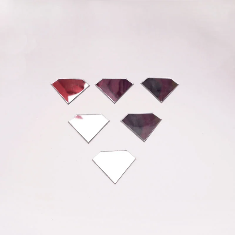 100pieces 2cm Small Diamond Shape Stickers Wedding Decor Acrylic Mirror ...