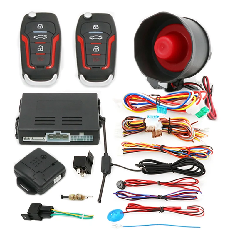 Car-Alarm-With-Autostart-Ignition-Start-Stop-Remote-Control-Central ...