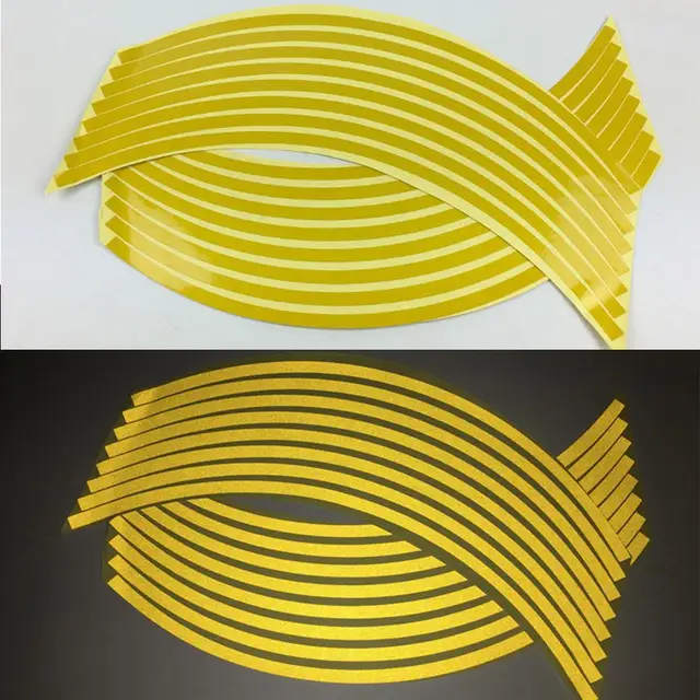 1 Pair PVC Motorcycle 18-inch Wheel Rim Stickers Modified Wheel ...