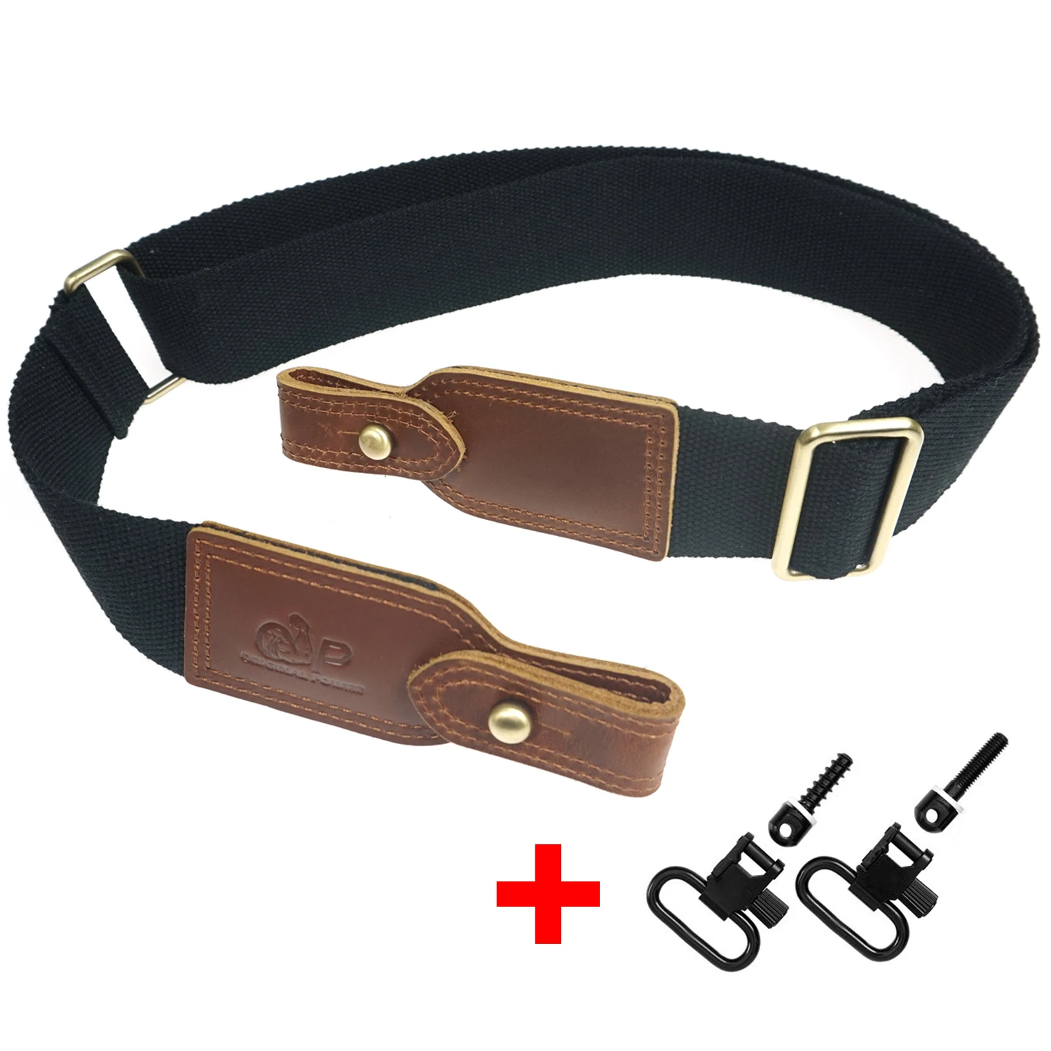 Leather Rifle Sling Adjustable Tactical Shotgun Strap Bindings Shoulder ...