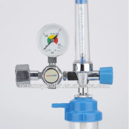 Wall Mounted Medical Oxygen Regulator Flowmeter Medical Gas Pressure ...