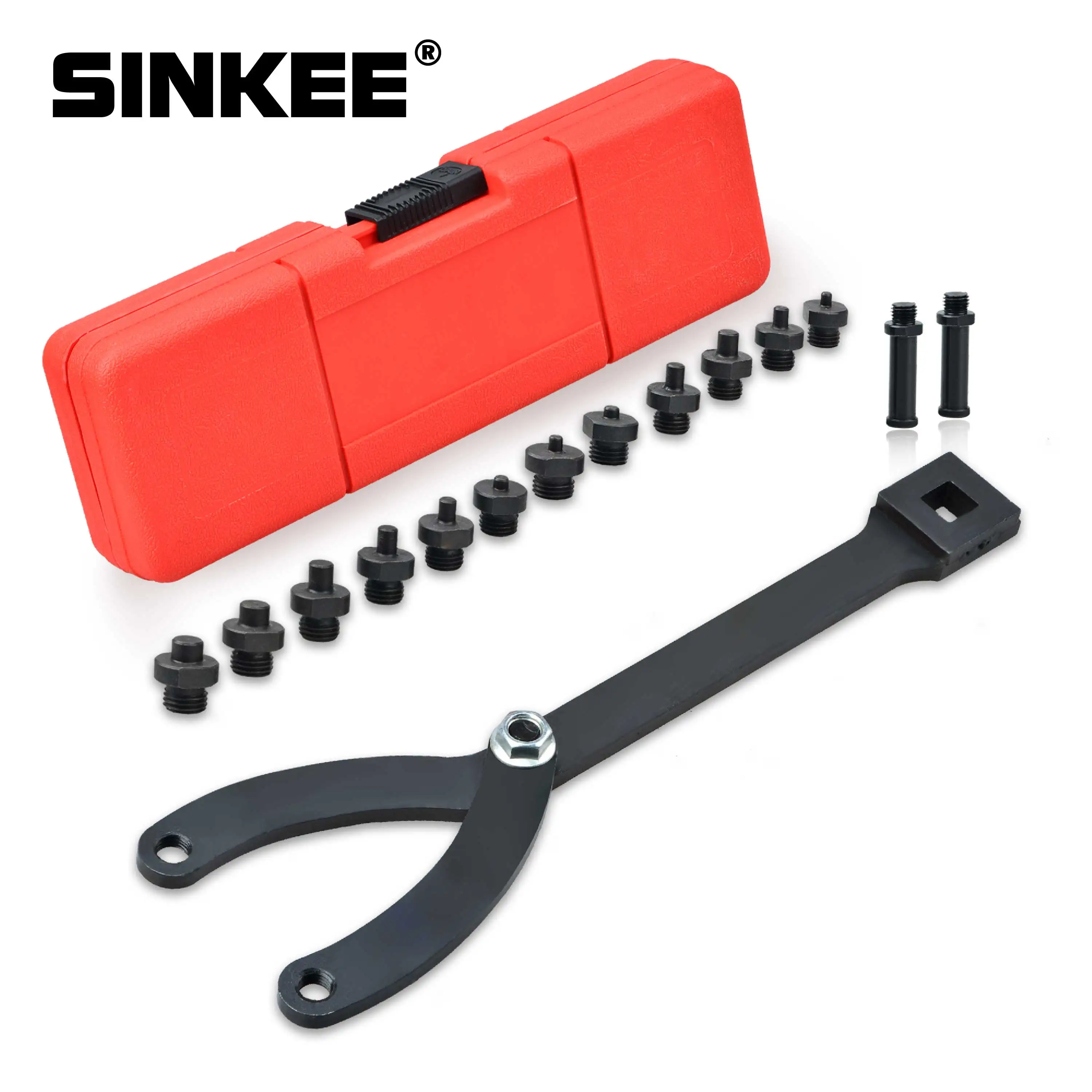 Variable Pin Spanner Wrench Kit Adjustable Fan Clutch Pully Holder 15Pc