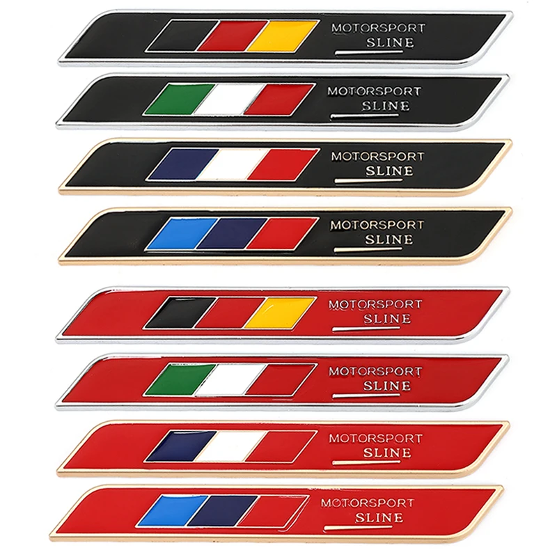 Metal-National-Flag-Car-Stickers-Germany-France-Italy-Badge-Emblem ...