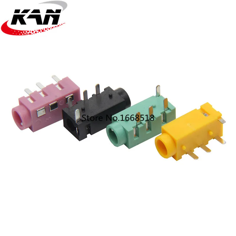 10PCS 3.5mm Female Audio Connector 4 Pin DIP Headphone Jack Socket PJ ...