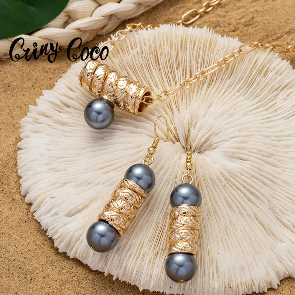 Hamilton Gold Ethnic Hawaiian Jewelry Sets Female Earring Set Chocolate ...