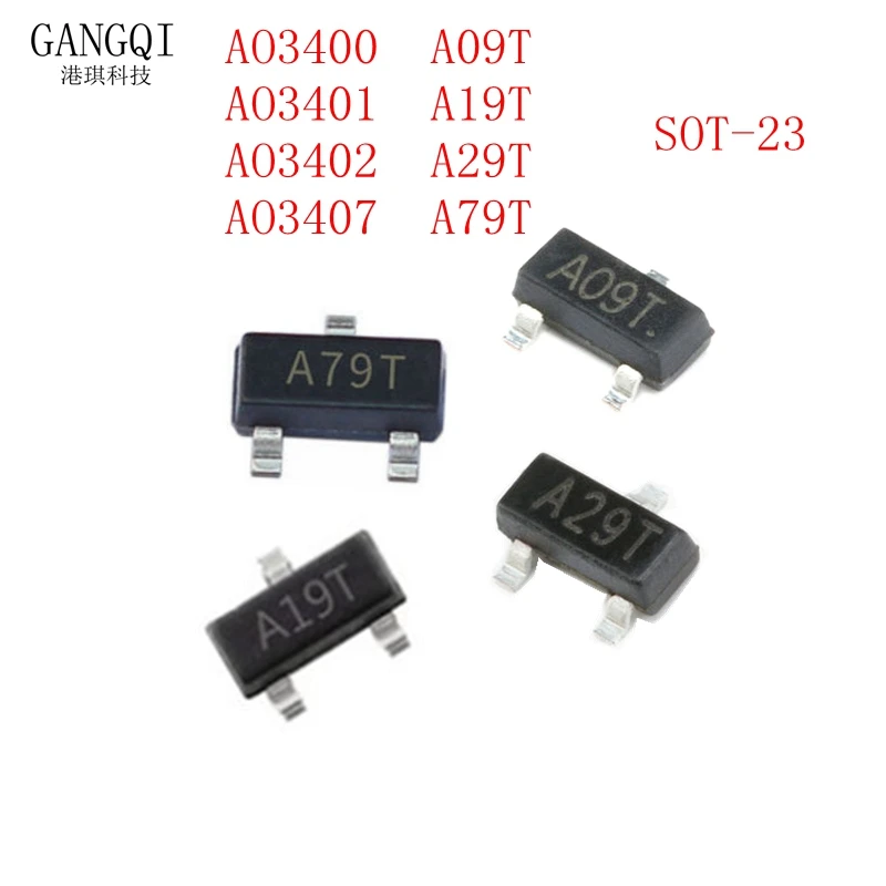 50PCS-LOT-AO3400-A09T-AO3401-A19T-AO3402-A29T-AO3407-A79T-SMD-SOT23-new ...