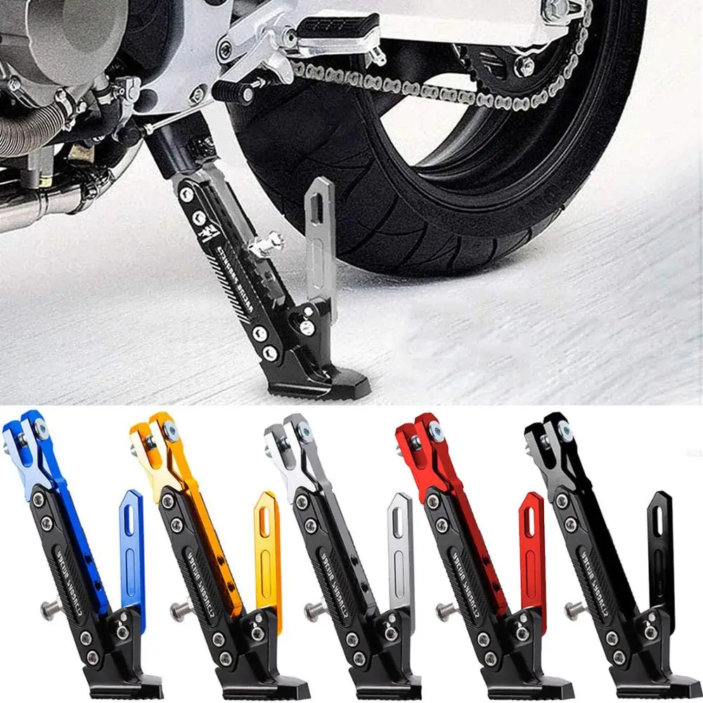 Motorcycle Adjustable Kickstand Foot Side Kick Stand Cnc Aluminum Alloy ...