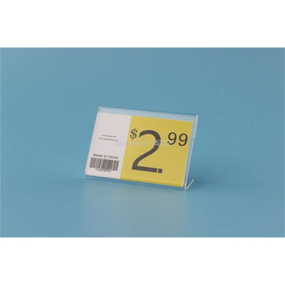 4-6cm-200-Pcs-l-Label-Holder-Acrylic-Label-Price-Tag-Display-Frame ...