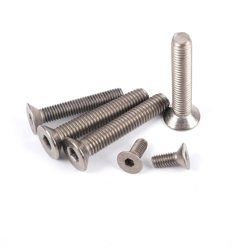 M2 M2.5 M3 M4 M5 M6 DIN7991 GR2 Pure Titanium Hexagon Hex Socket Flat Countersunk Head Screw