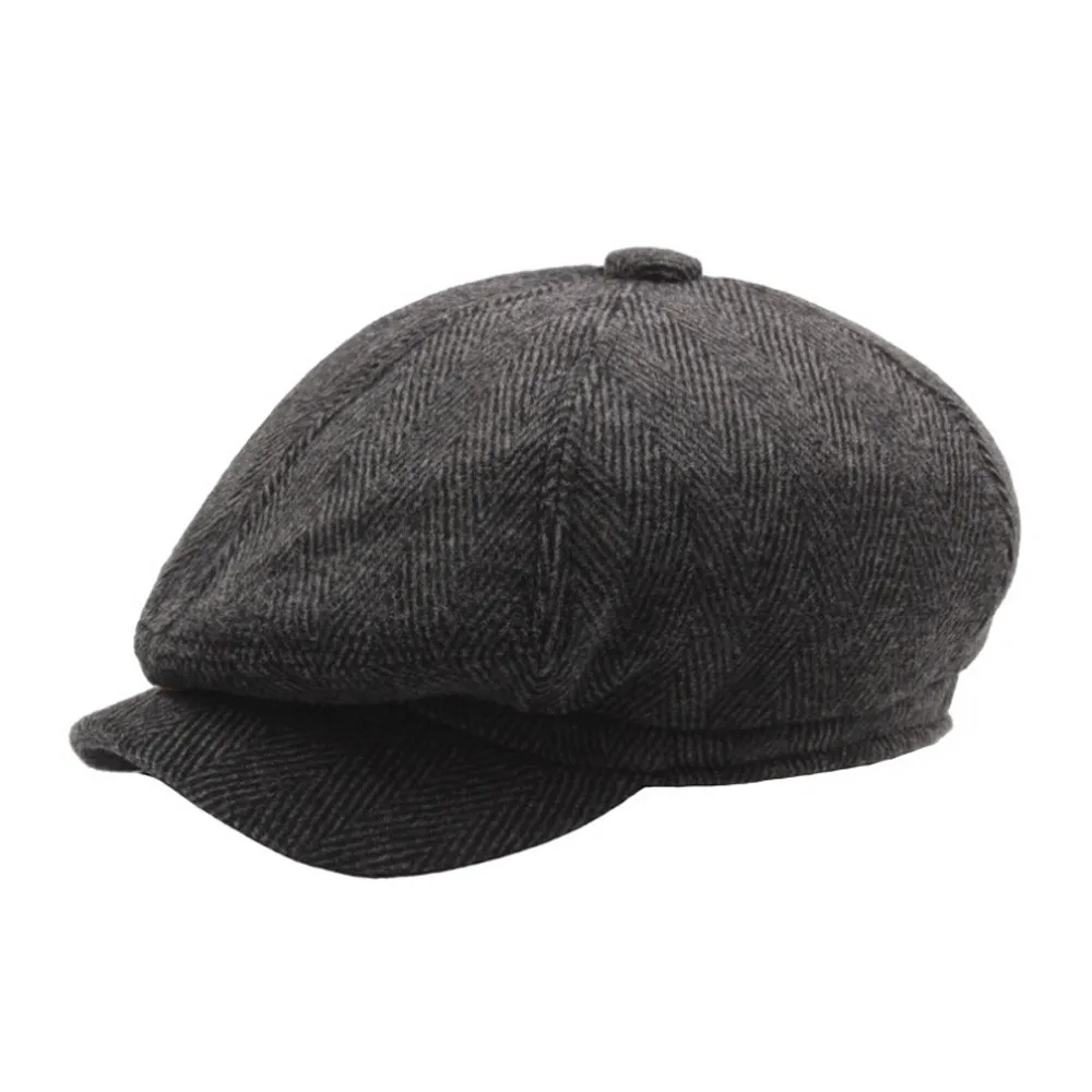 Модный крутой мужской Берет шапочка джентльмен стиль хлопок Войлок ...