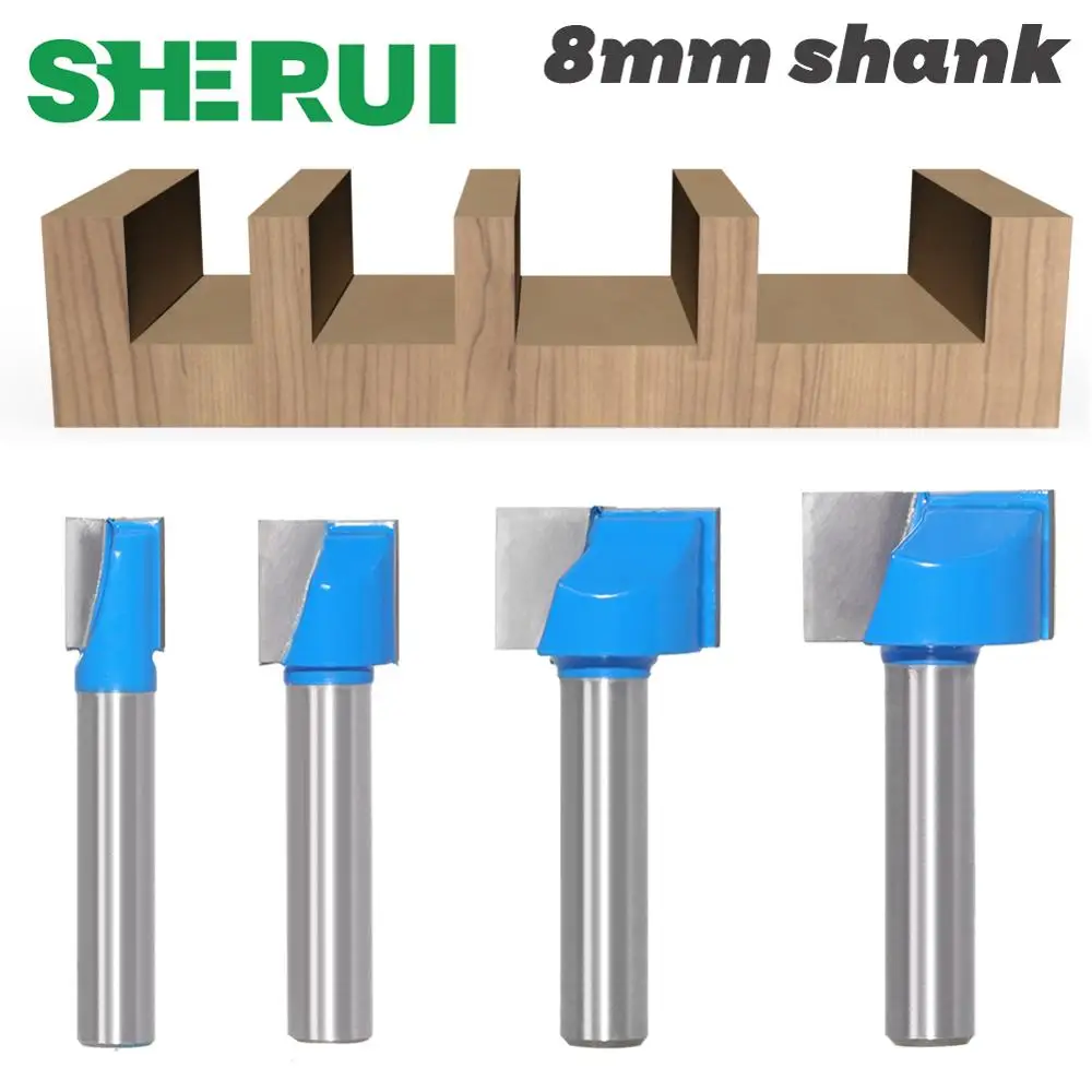 Sherui 1pc 8mm Cleaning Bottom Engraving Bit Solid Carbide Router Bit ...