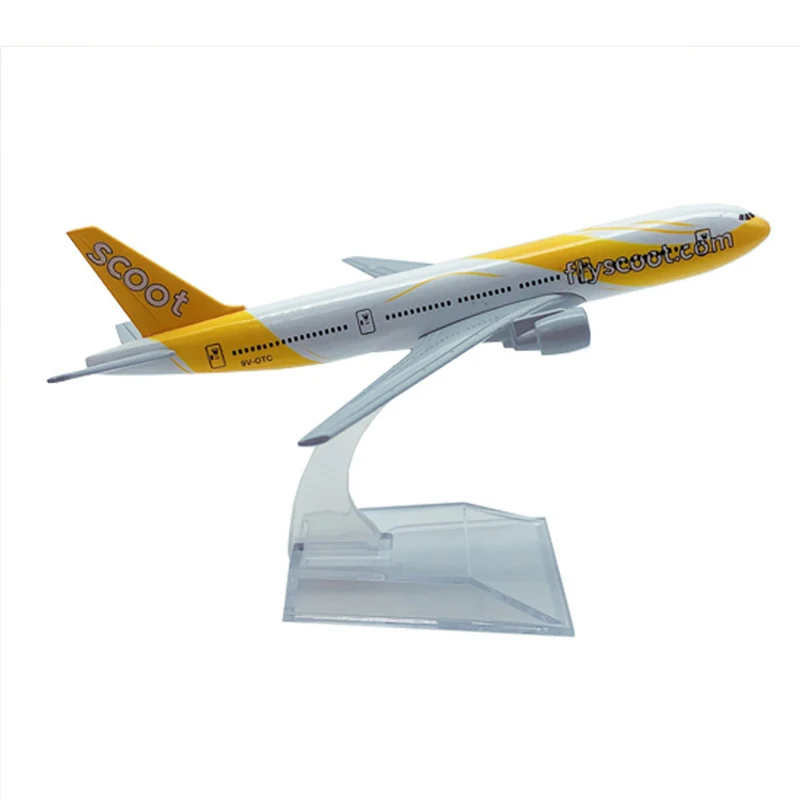 16cm 1:400 Airplane 777 B777 Model With Base Alloy Aircraft Plane Toy ...