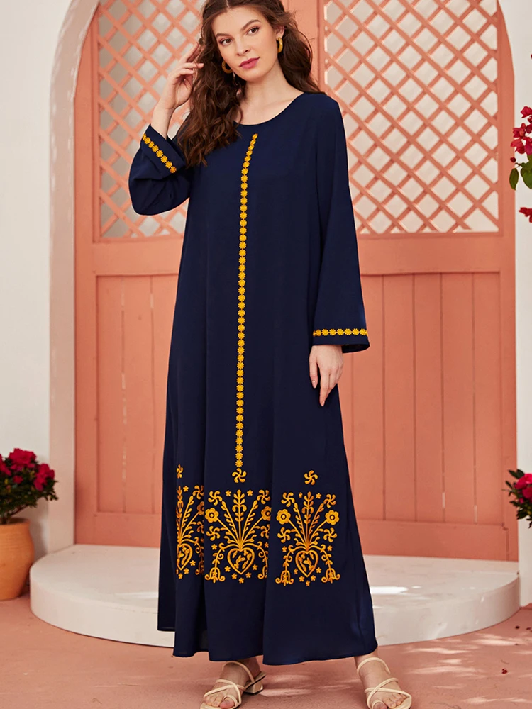 Ramadan Eid Mubarak Robe Longue Femme Abaya Dubai Kaftan Turkey Muslim ...