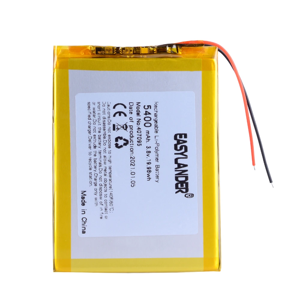3.7v 5400mah 407095 Polymer Lithium Ion Battery Repair My Android ...