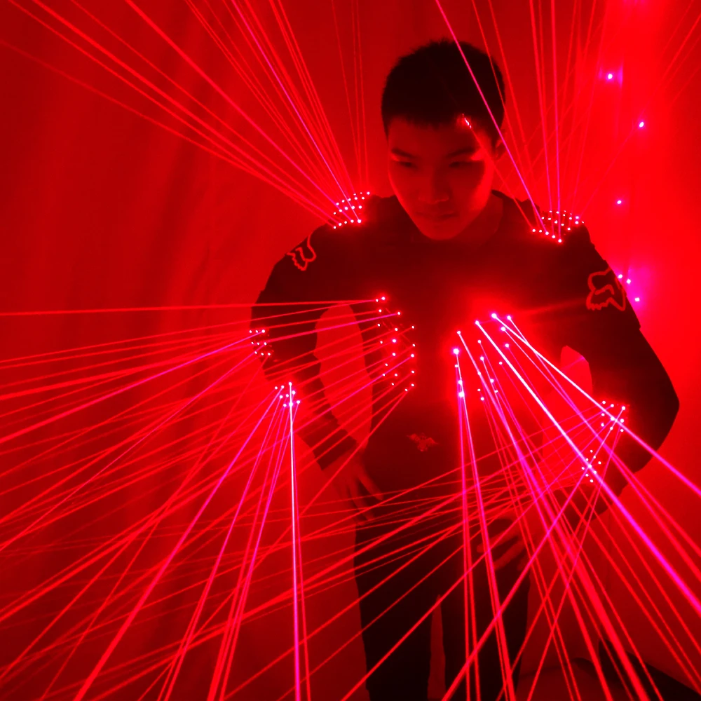 Red-Laser-Suit-Armor-LED-Jacket-Dance-Wearing-Cosplay-Laser-Gloves-Tron ...