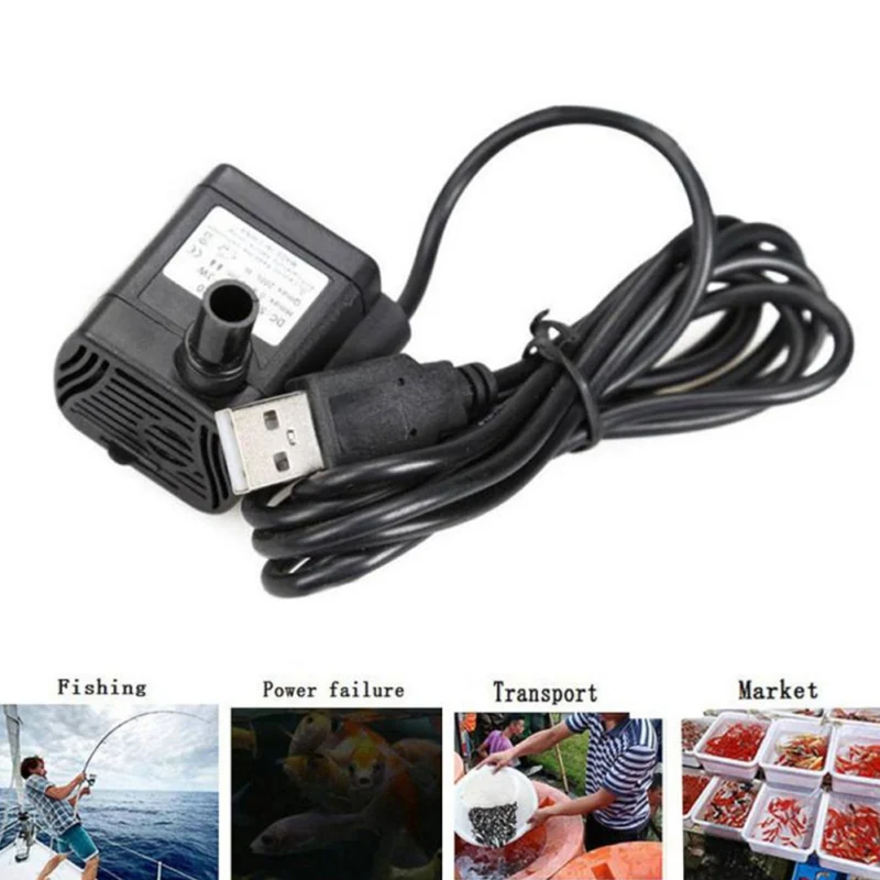 Water Pump For Fish Tanks Aquarium Fountain AC 220V Fish Tanks USB ...