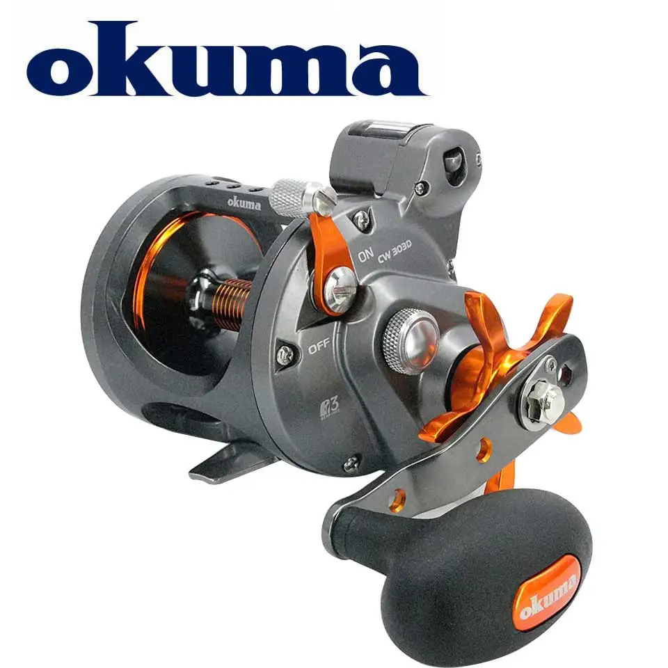 OKUMA Fishing Reel Coldwater Line Counter Reel Full Carbonite Drag ...