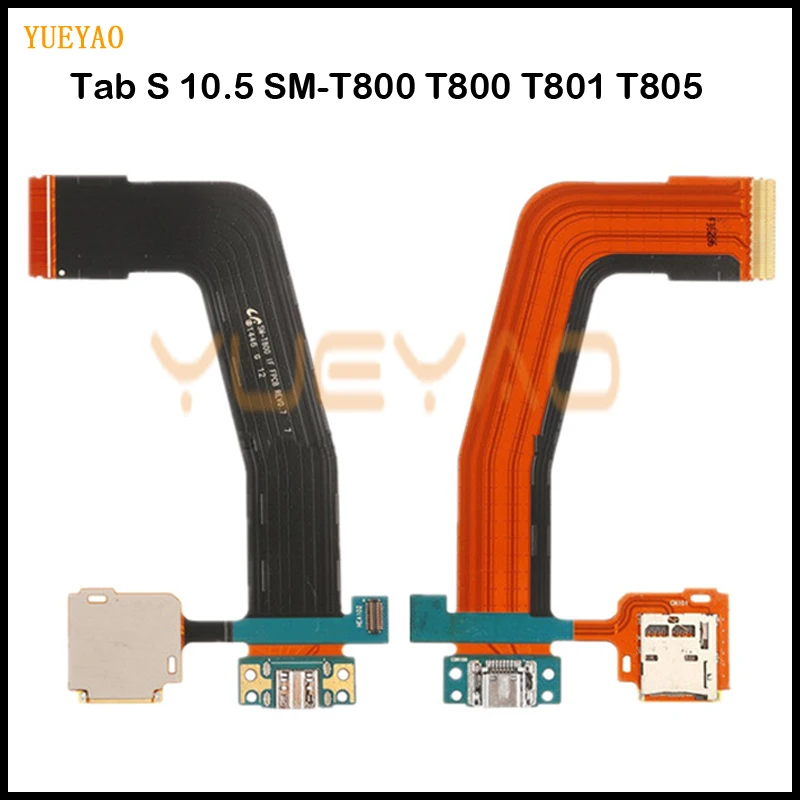 삼성 갤럭시 탭 S 10.5 SM-T800 T800 T801 T805 용 마이크로 USB 충전 포트 독, SD 커넥터 플렉스 ...