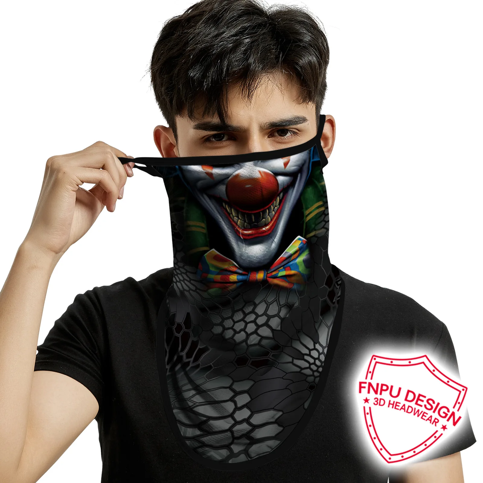 Skeleton Clown Riding Ear Hanging Insect Proof Sunscreen Mask ...