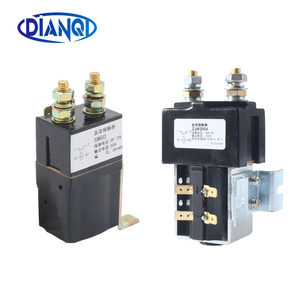 1pc ZJW50A/100A/200A/400A/600A/800A DC contactors 1NO for cars and ...