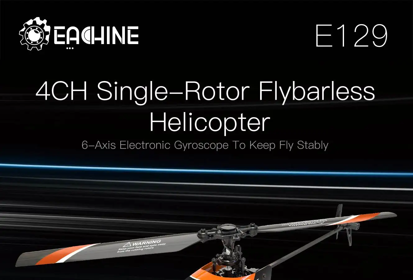 Eachine E129 2.4G 4CH 6 축 자이로 고도 홀드 플라이바리스 RC 헬리콥터, RTF 옵션 모드, 오른손 및 왼손 업그레이드 E119 완구|RC 헬리콥터 ...
