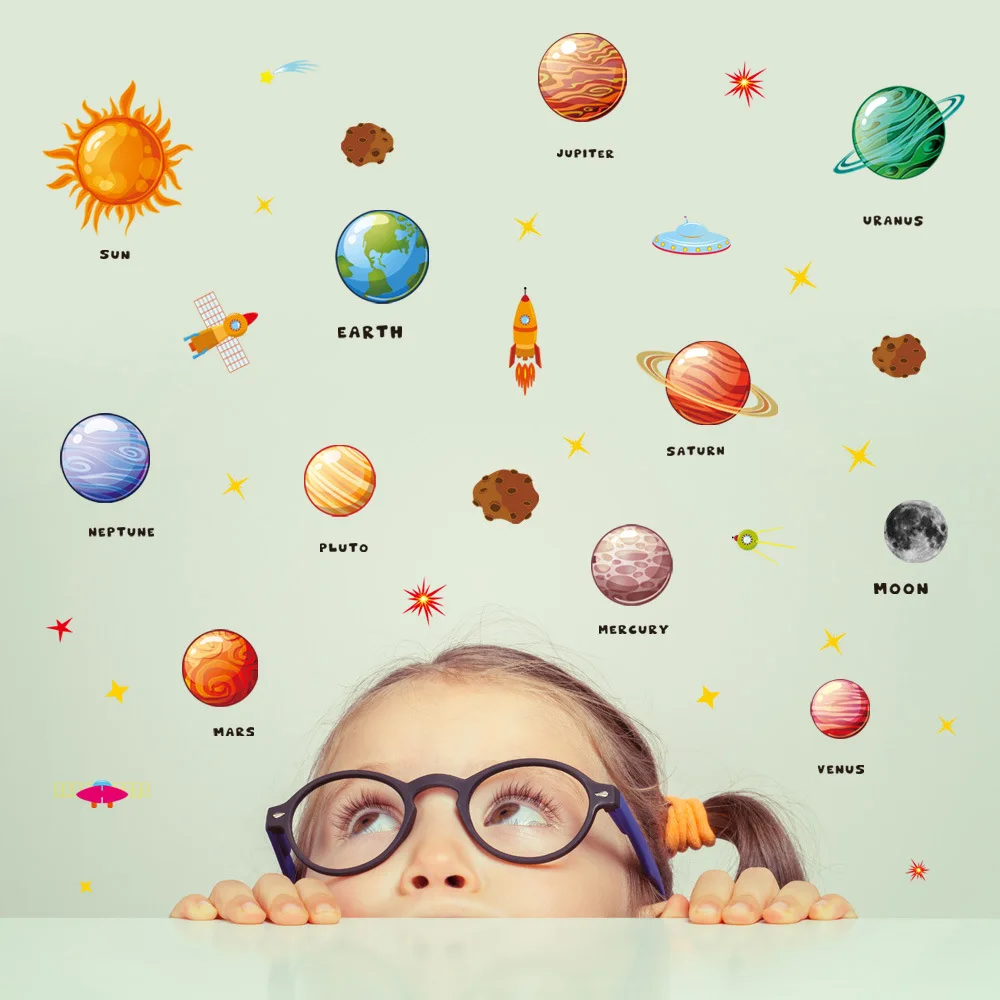 Nine Planets Drawing