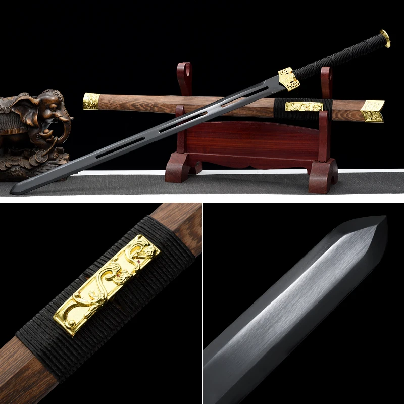Traditional-ancient-Han-sword-hand-ground-chicken-wing-wooden-scabbard ...