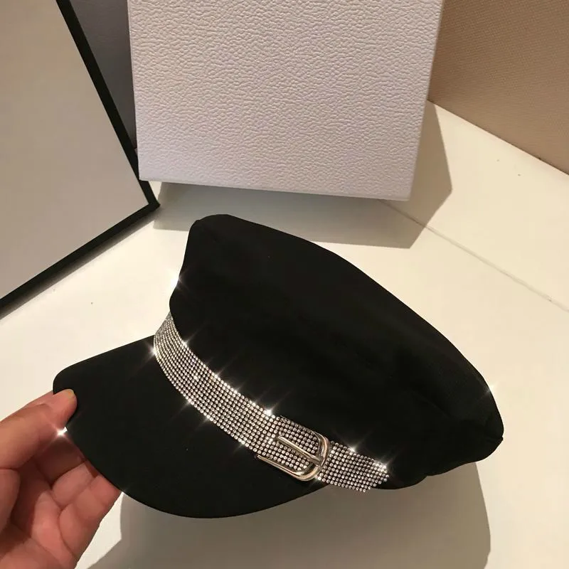 여성용 브랜드 베레모 패션 다이아몬드 바이저 밀리터리 모자 빈티지 코튼 베레모 모자 영국 스타일 플랫 캡 가을 겨울베레모
