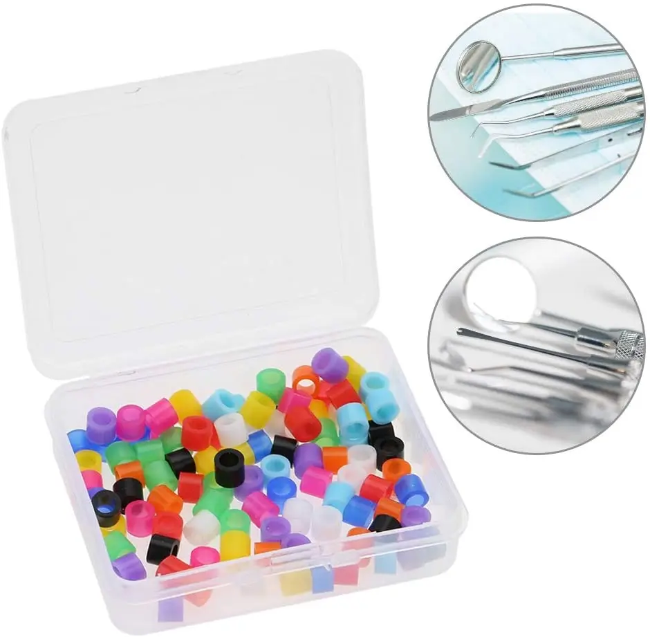 100Pcs Multi Color Autoclavable Universal Dental Universal Silicone ...