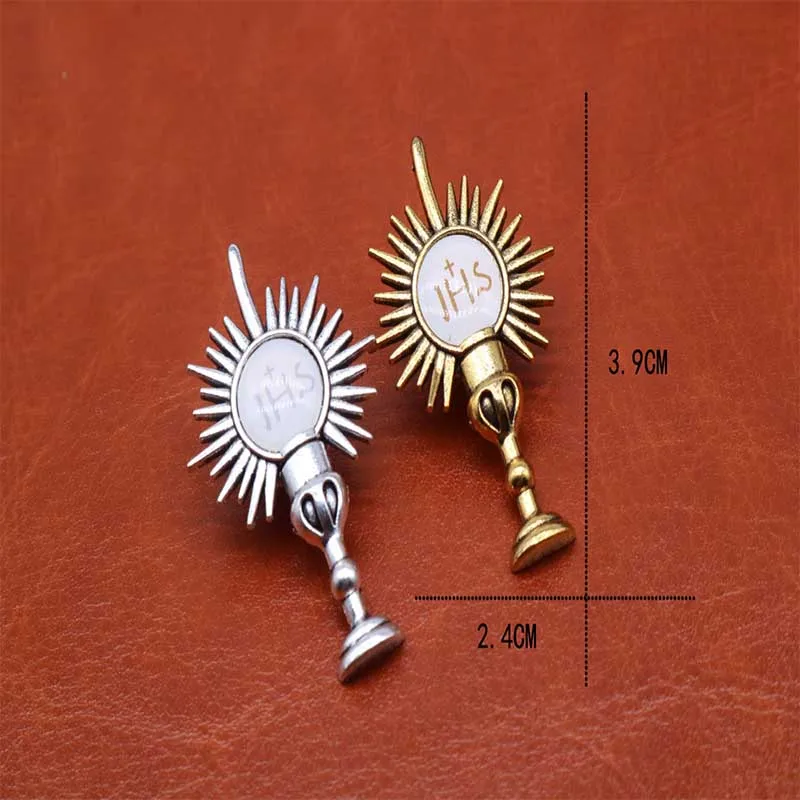 Religious Jesus Peace Grail Cross Brooch, Catholic Peace Dove Cross ...